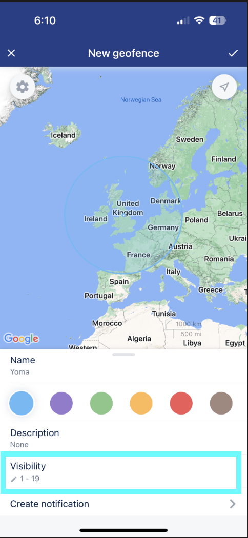 How do I create a geofence in the Yoma InnoSights app? – Yoma Fleet